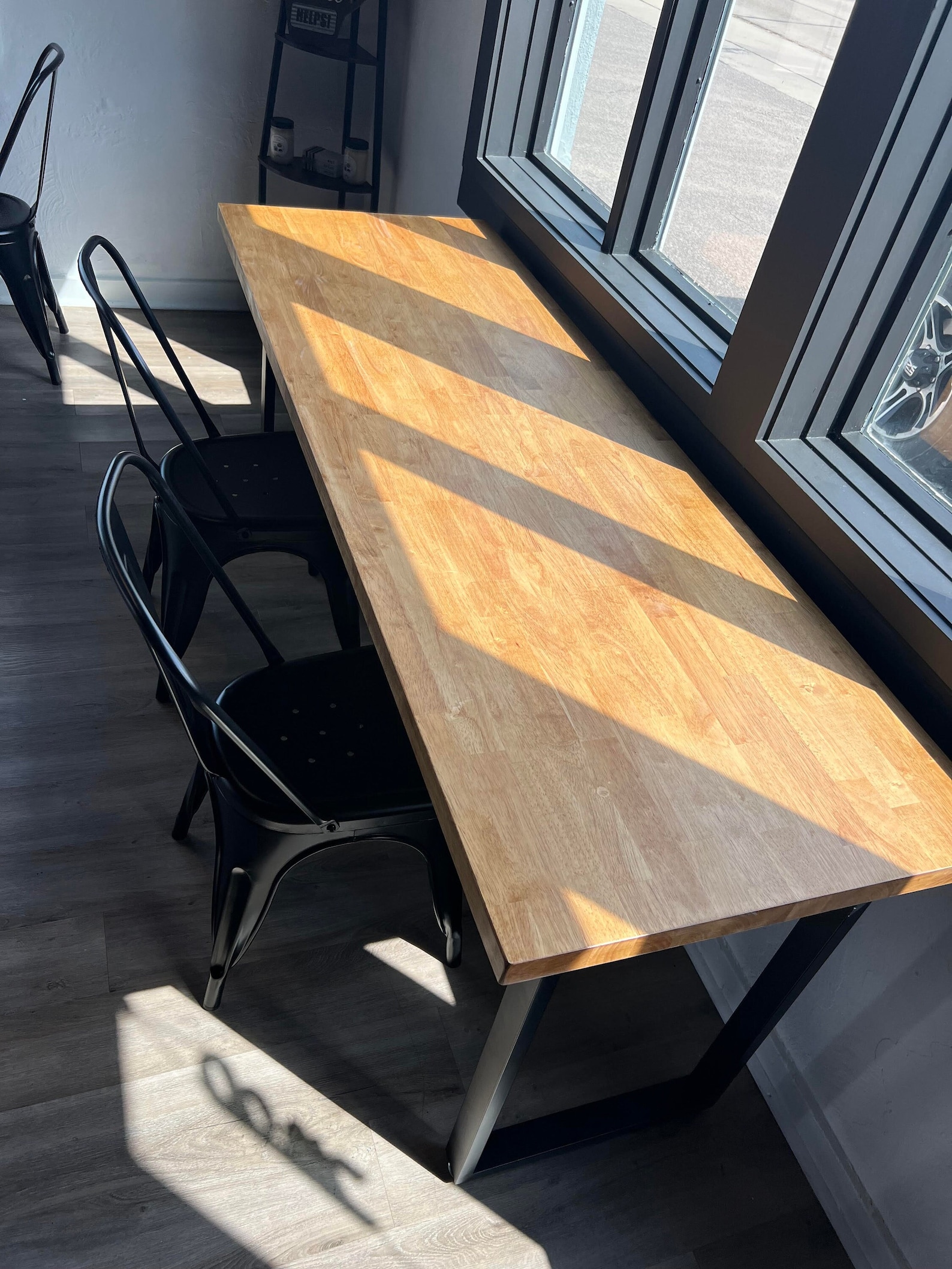 Butcher Block Table With Black Metal U Legs - Etsy