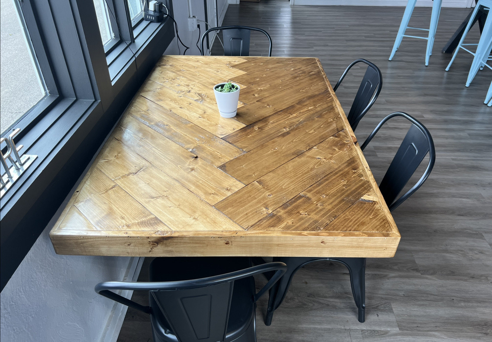 Rustic Herringbone Table Top - Etsy