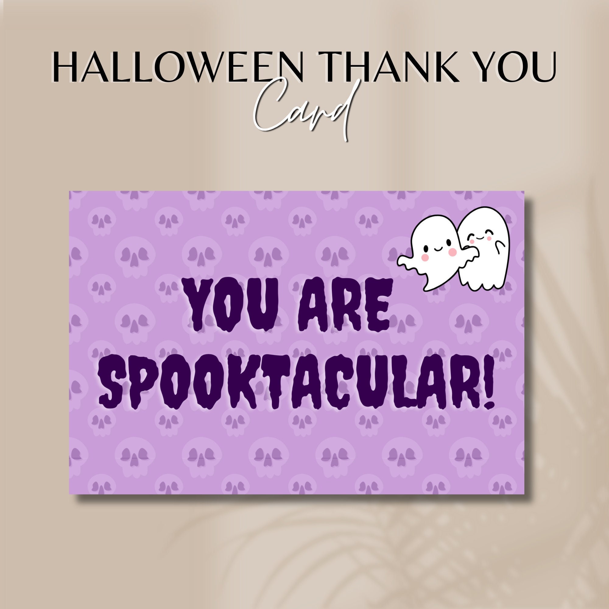 Halloween Themed Business Thank You Card Template, You Are Spooktacular ...