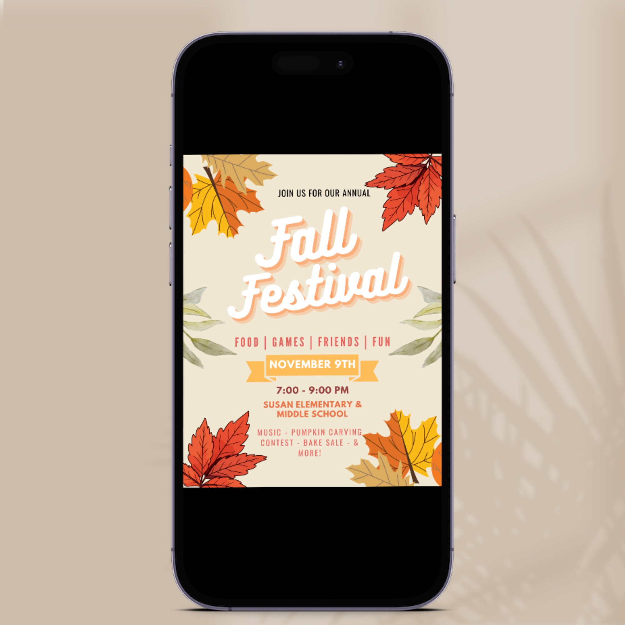 Fall Festival Flyer Template Bundle, Autumn Event Invitation Set ...
