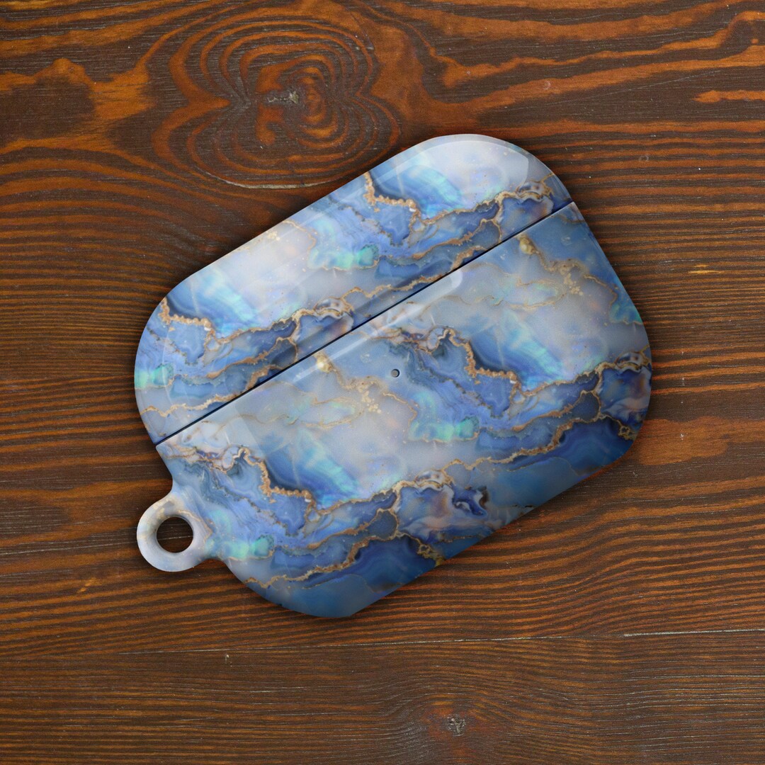 Pretty Opal Marble Apple Airpods Case AirPod Pro Hard Plastic Case Gold ...