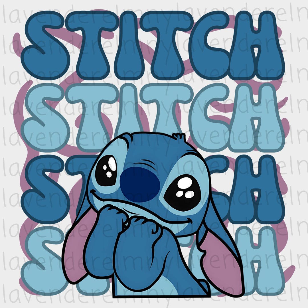 Cute Stitch Name Digital Download DTF Shirt Design, Lilo and Stitch PNG ...