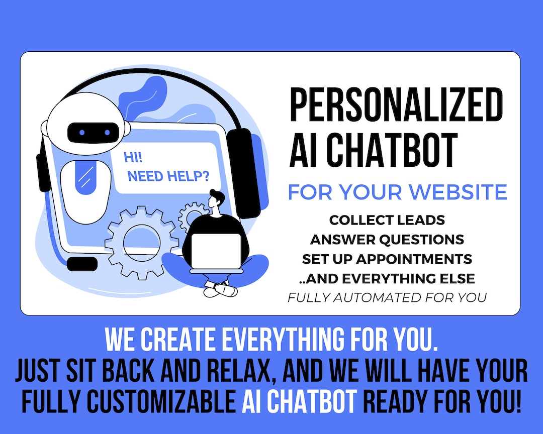 AI Chatbot for Your Website Done for You Fully Customizable Automated ...