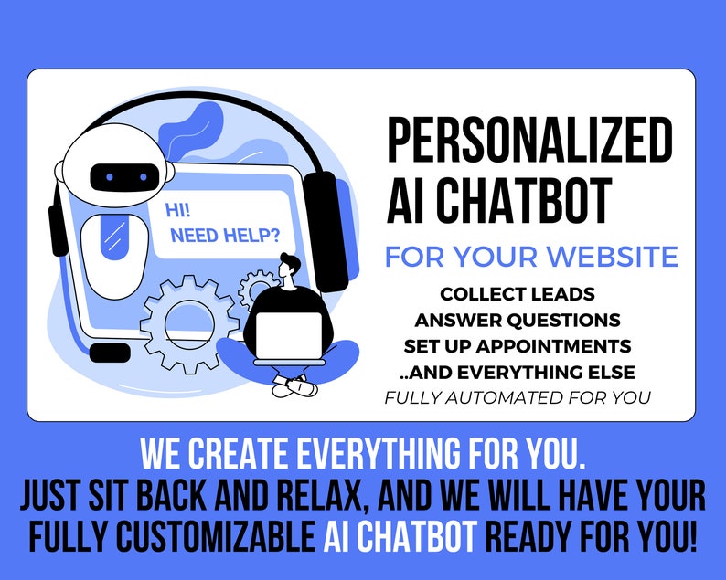 AI Chatbot for Your Website Done for You Fully Customizable Automated ...