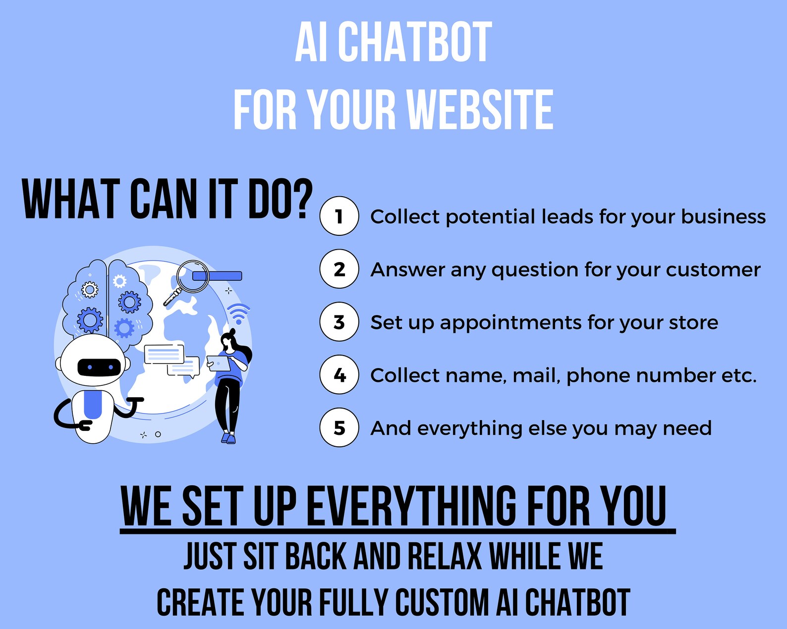 AI Chatbot for Your Website Done for You Fully Customizable Automated ...
