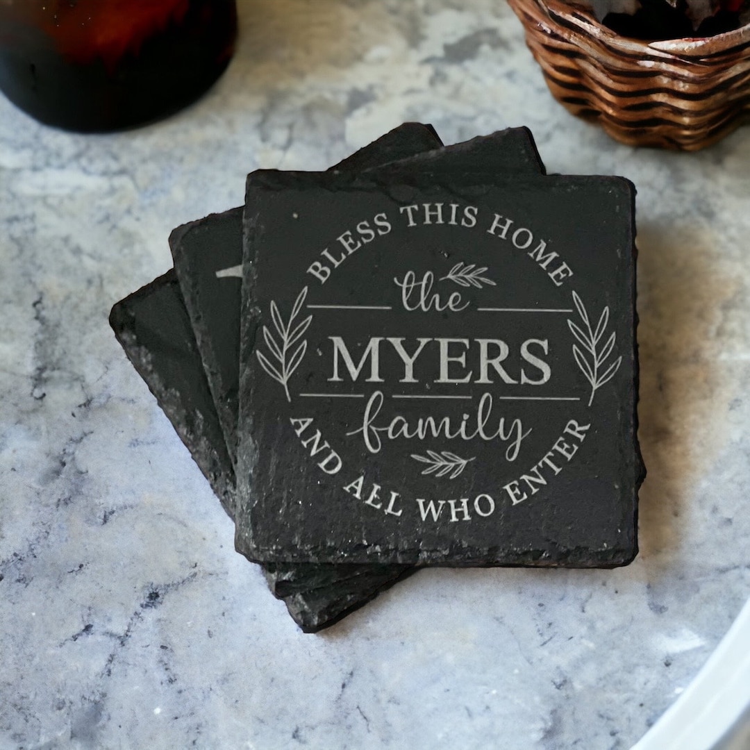 Personalized Slate Coasters, Wedding Gifts, Custom Slate Coasters ...