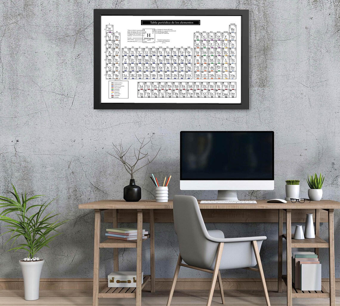 Periodic Table With the Largest Collection of Data Tabla Periodica - Etsy