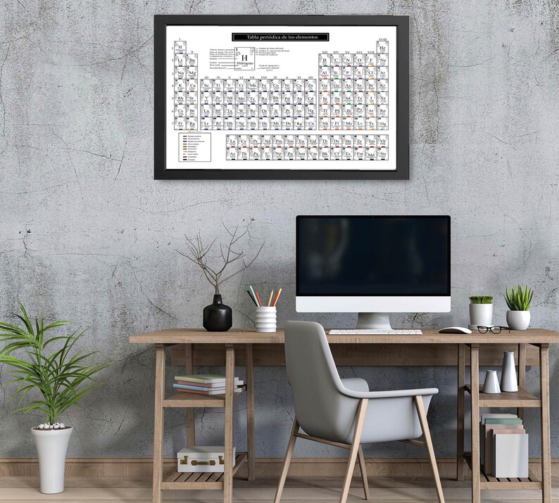 Periodic Table With the Largest Collection of Data Tabla Periodica - Etsy
