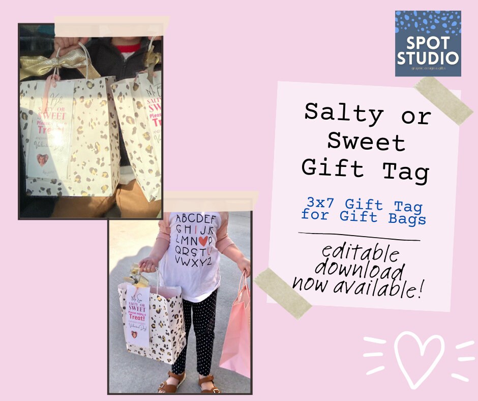 Salty & Sweet Treat Gift Tag for Teachers EDITABLE PRINTABLE - Etsy