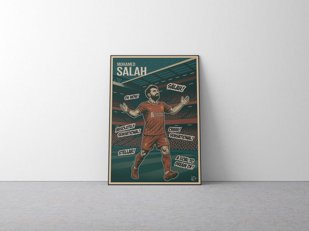 Mo Salah Poster | Museum Quality Print | Mohamed Salah Wall Art ...