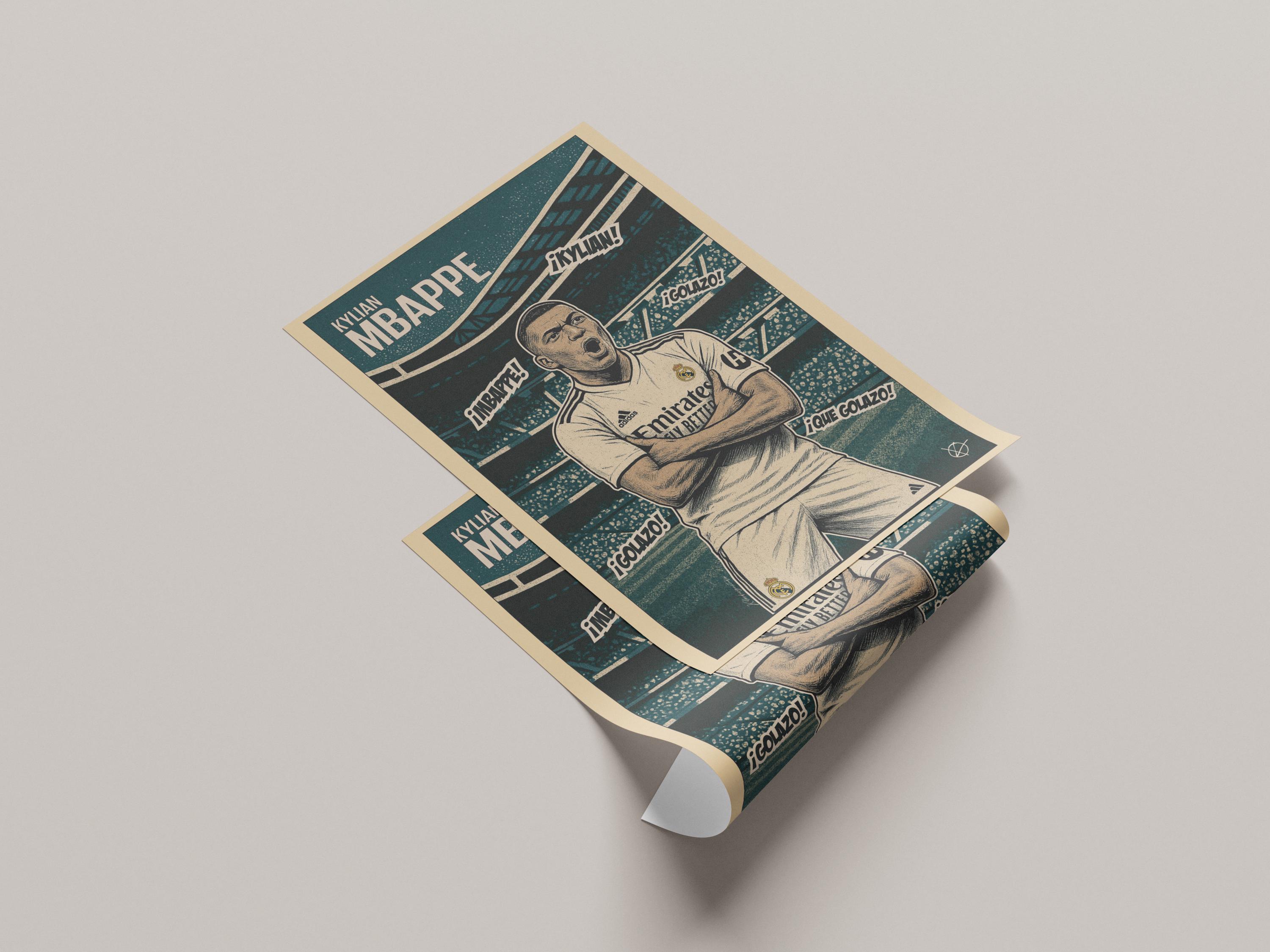 Kylian Mbappe Poster | Museum Quality Print | Real Madrid Wall Art ...