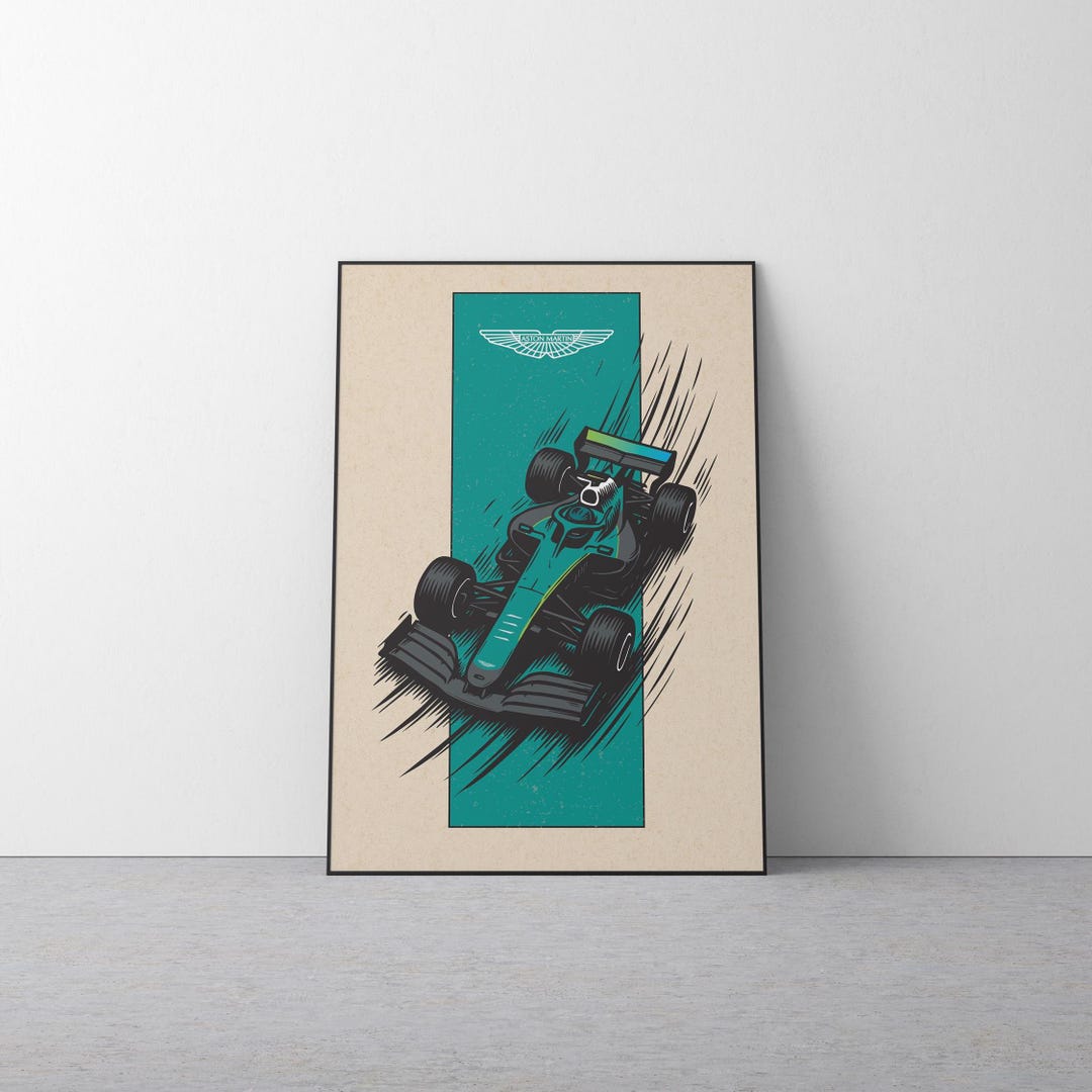 Aston Martin Formula 1 Car Poster | Matte Print | Grand Prix F1 Racing ...