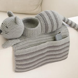 Crochet Cat Couch Caddy Pattern: Amigurumi Sofa Organizer (PDF Download ...