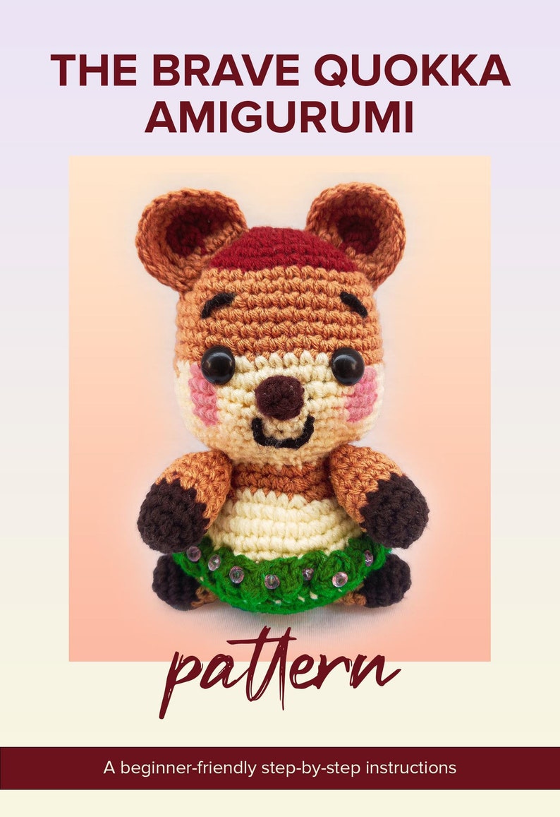 Crochet PATTERN brave Quokka, Amigurumi Tutorial, PDF in English ...