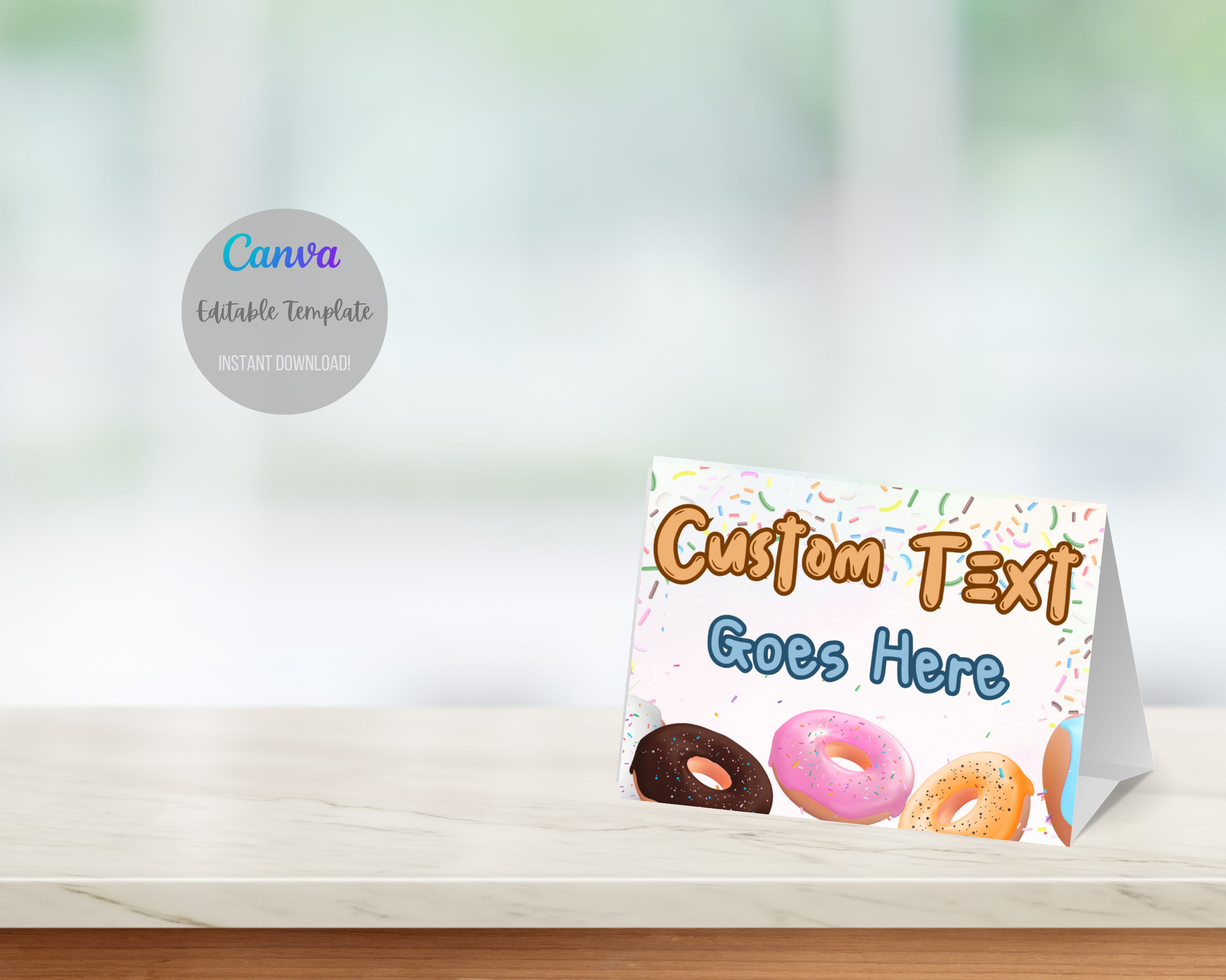 Donut Birthday Party Food Tent, Donut Birthday Food Tent Sign, Donut ...