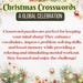 Printable Christmas Crossword Puzzle Book: Family Holiday Activity (PDF ...