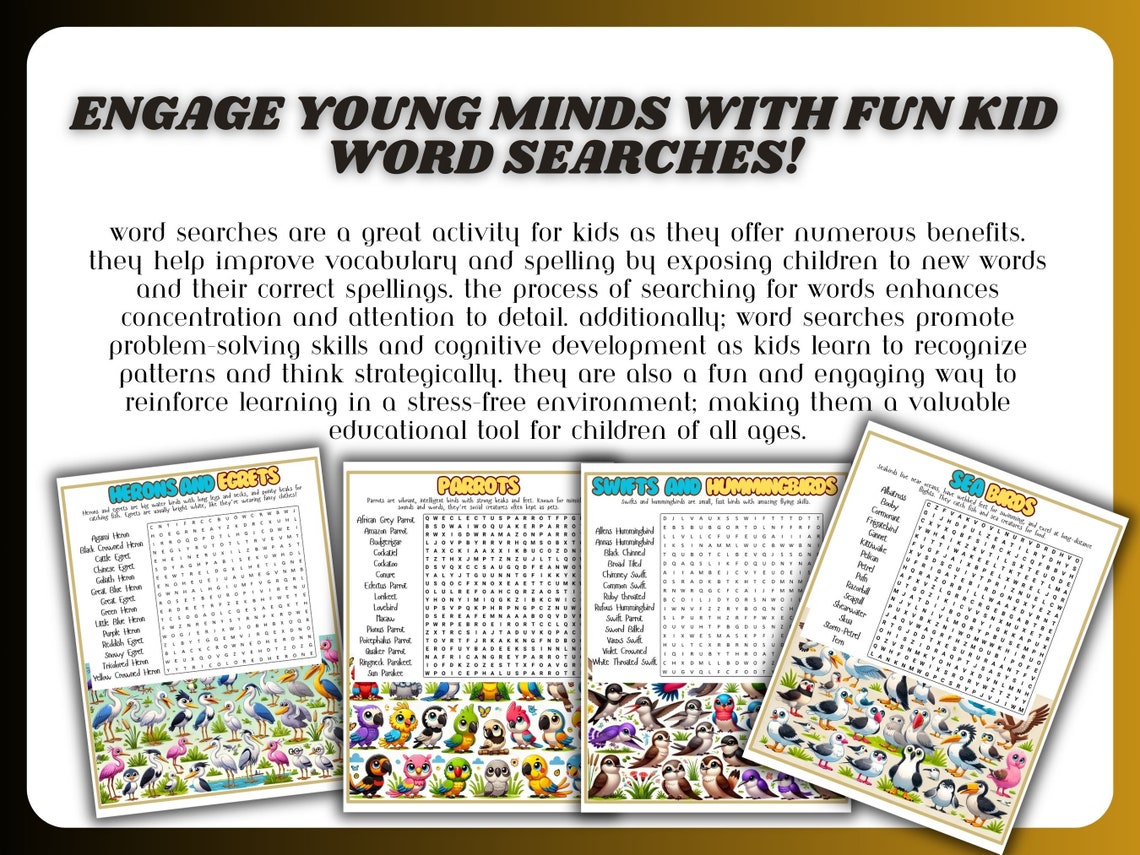 Animals Word Search Puzzle for Kids | Games for Kids | Printable ...