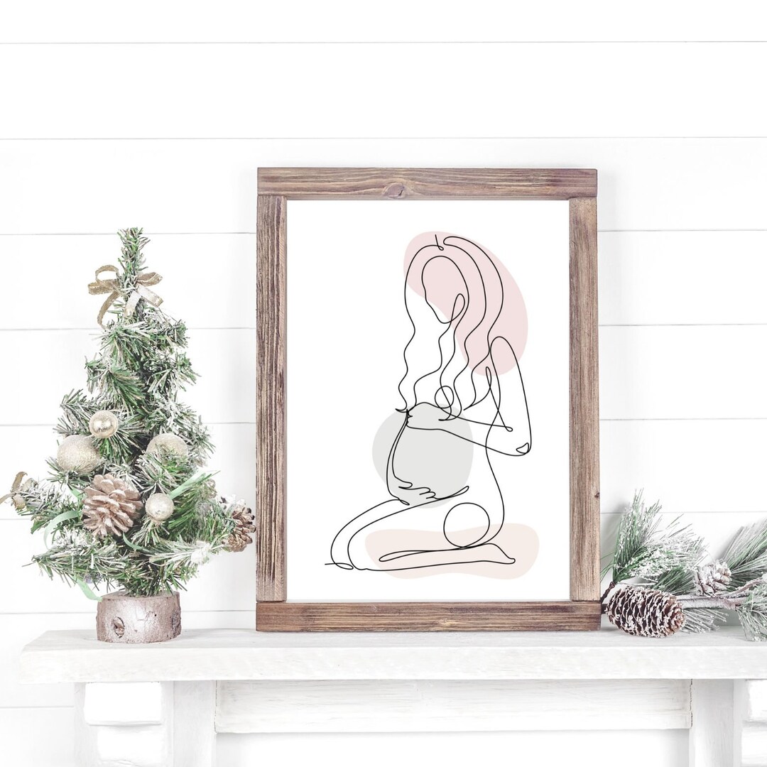 Beautiful Pregnancy Art Print | Pregnancy Gift | Pregnancy Art | Mother ...