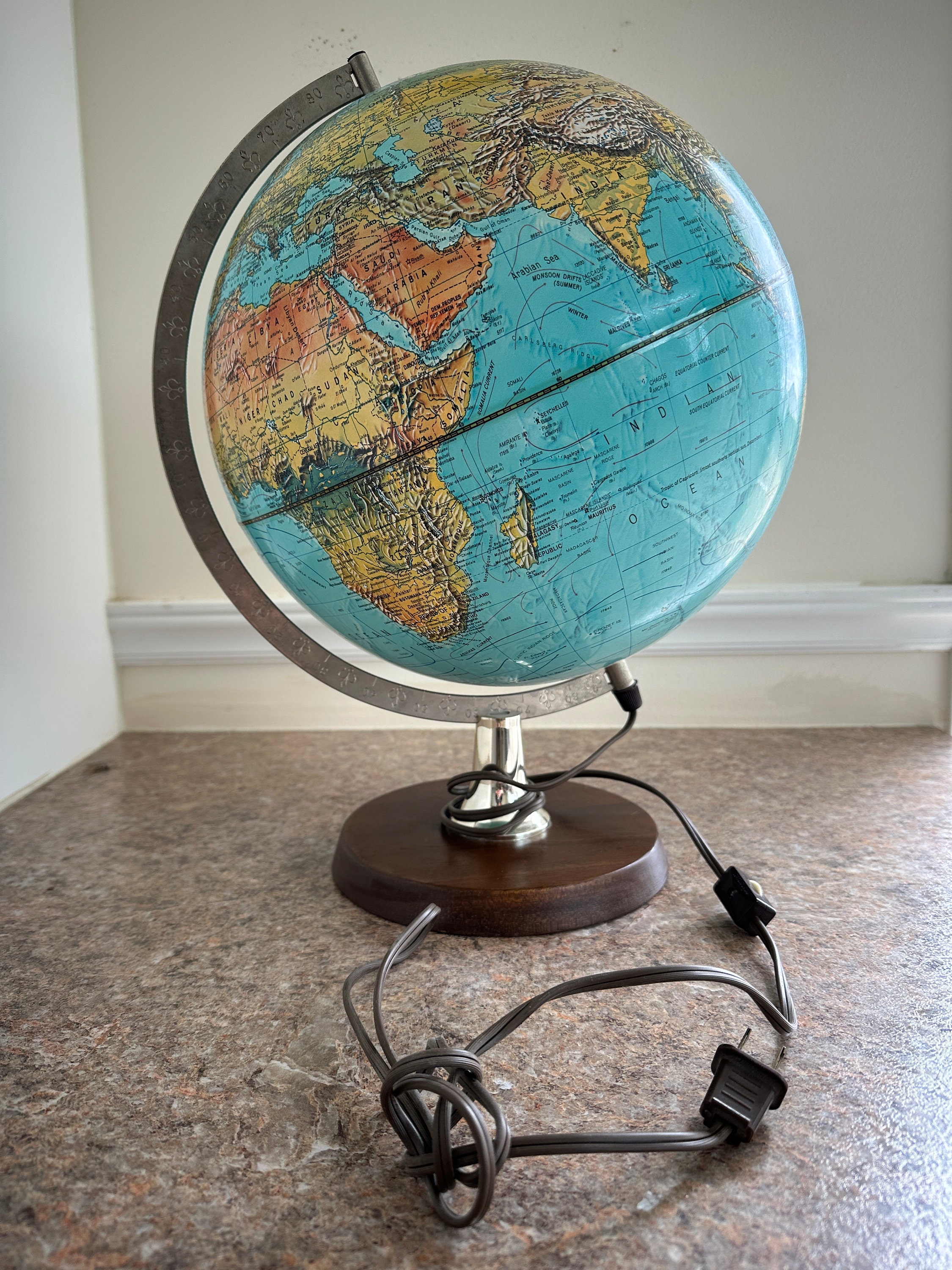 Vintage Hammond Scan-globe A/S Lighted Globe / 1972 Hammond Illuminated ...