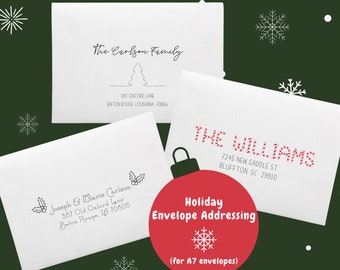 EDITABLE Christmas ENVELOPE Template10 (Download Now) - Etsy