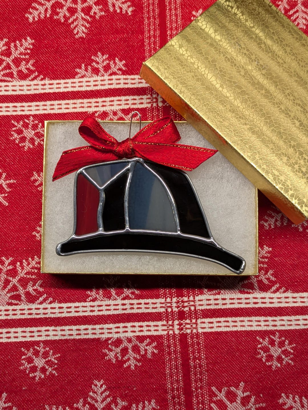 Stained Glass Firefighter Helmet- Holiday, Christmas, Gift Idea, Unique ...