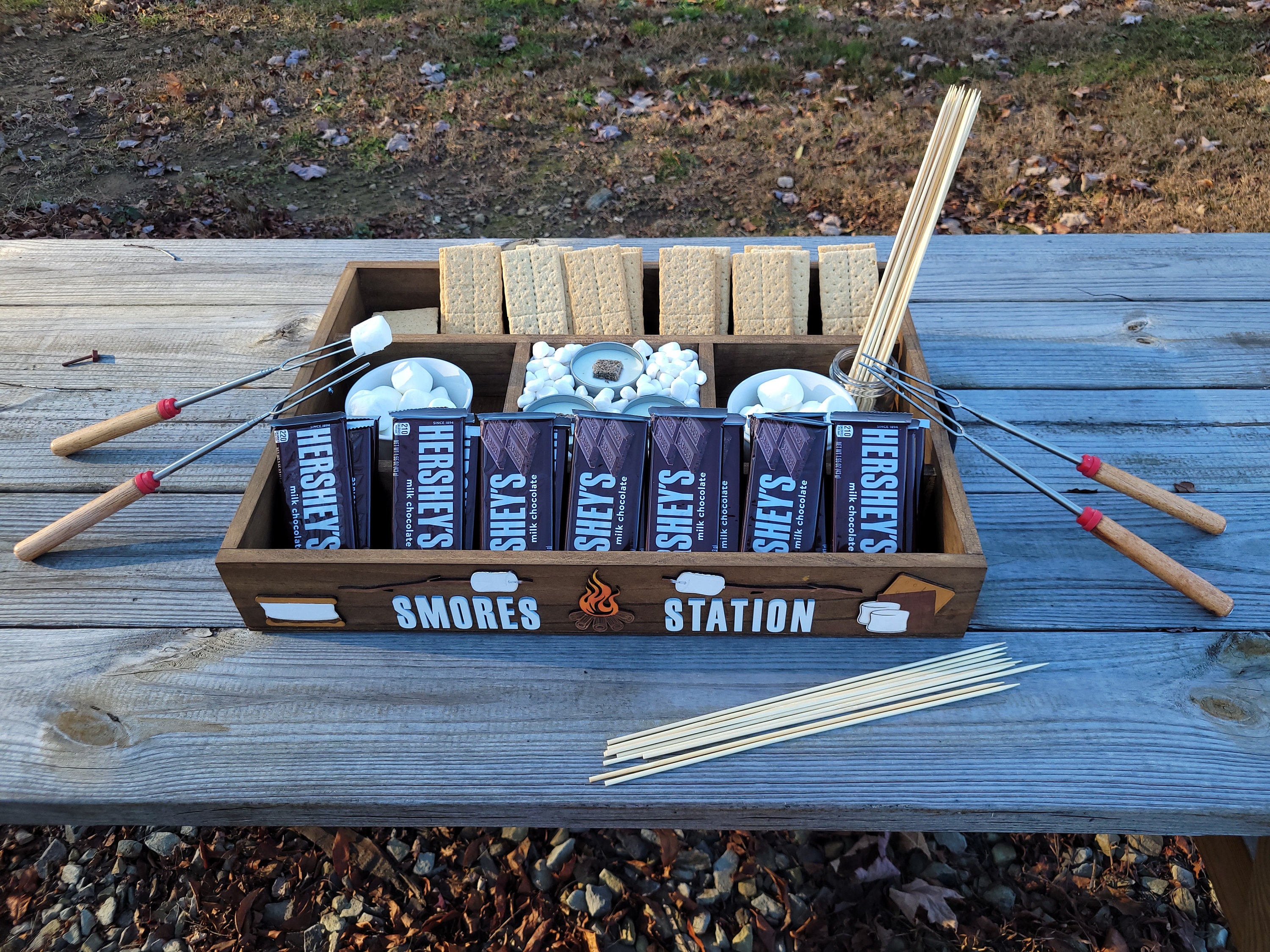 Smore Station, Smores Station, Smores Box, Camping Station, Smores Bar ...