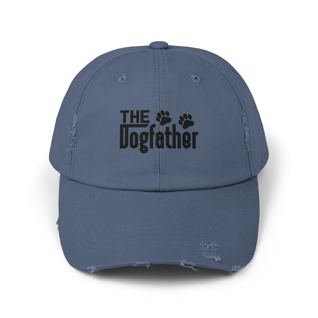 The Dogfather Distress Baseball Cap, Father's Day Gift, Dad Baseball ...