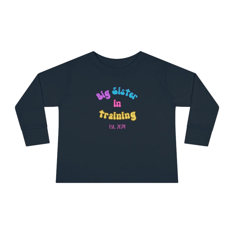 Camiseta de manga larga para niña pequeña "Hermana mayor en ...