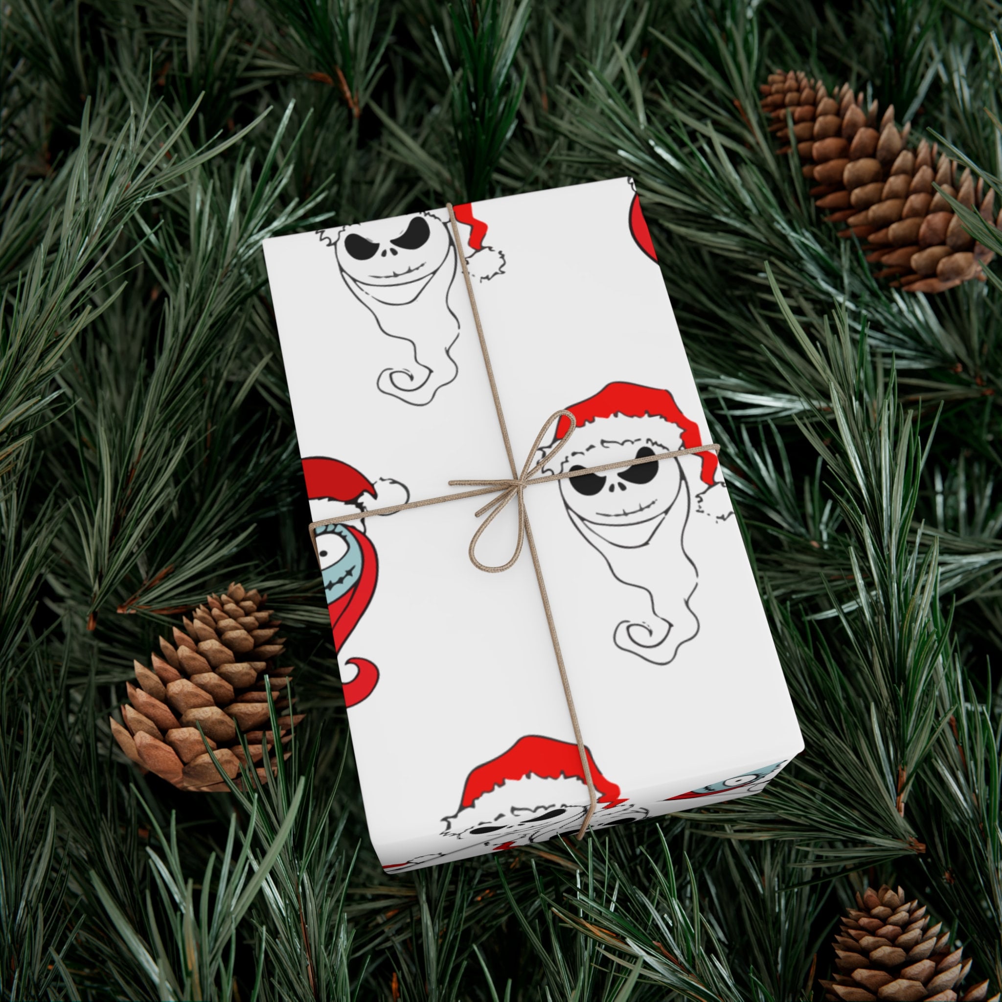 Sally and Jack Skellington Wrapping Paper- Christmas gift wrap ...