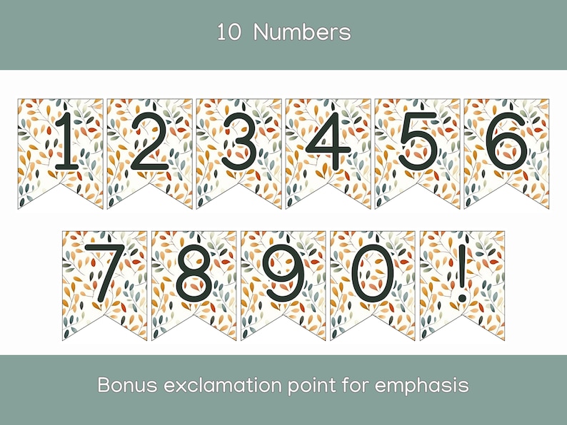 Vibrantly Colored Autumn-themed Alphabet and Number Set: Create Your ...