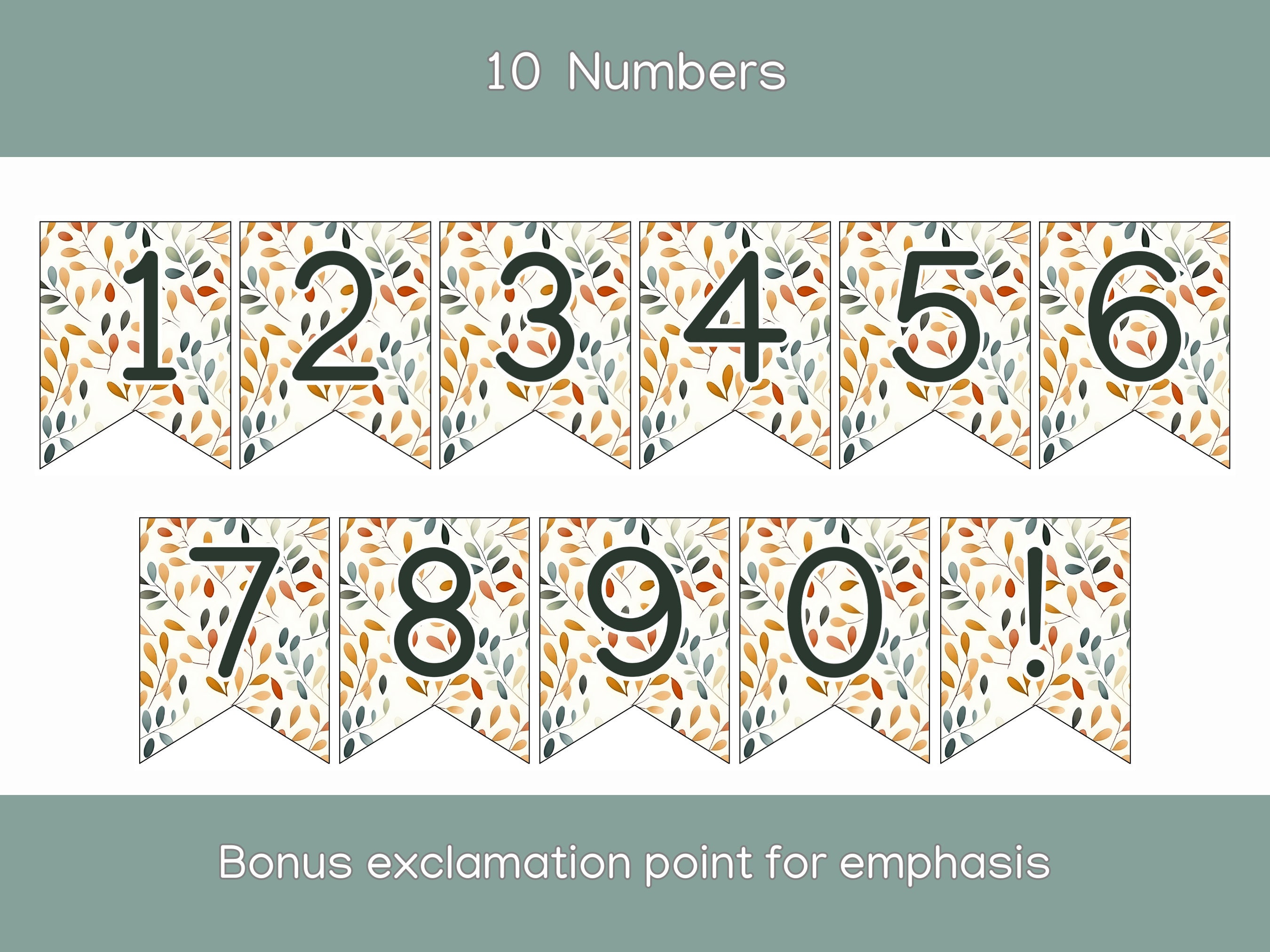 Vibrantly Colored Autumn-themed Alphabet and Number Set: Create Your ...