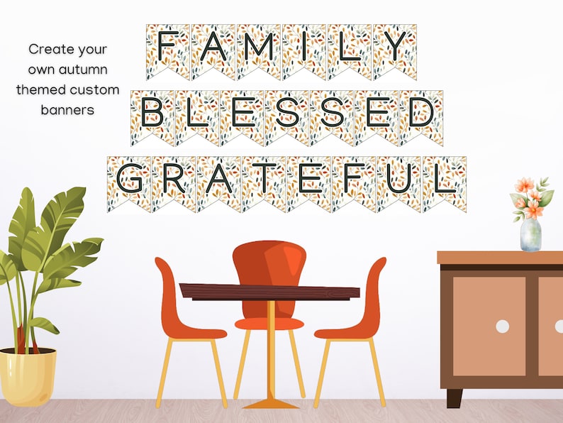 Vibrantly Colored Autumn-themed Alphabet and Number Set: Create Your ...
