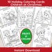 10 Printable Christmas Coloring Cards – Holiday Fun for Kids ...