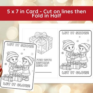 10 Printable Christmas Coloring Cards – Holiday Fun for Kids ...