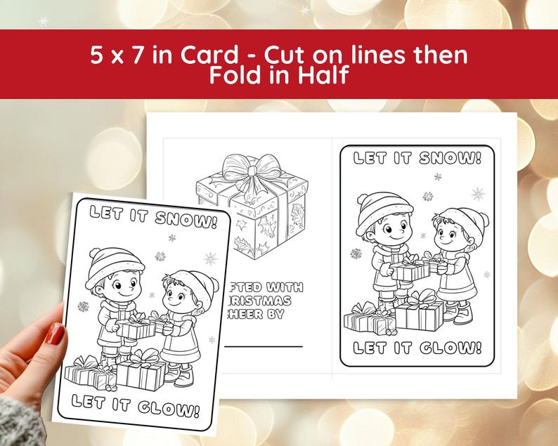 10 Printable Christmas Coloring Cards – Holiday Fun for Kids ...