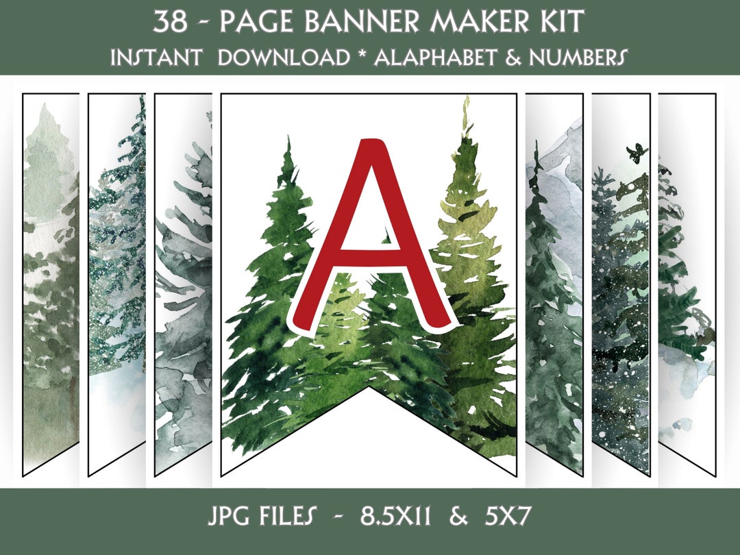 Customizable Forest-themed Banner Kit - 36 Pages - Instant Download ...