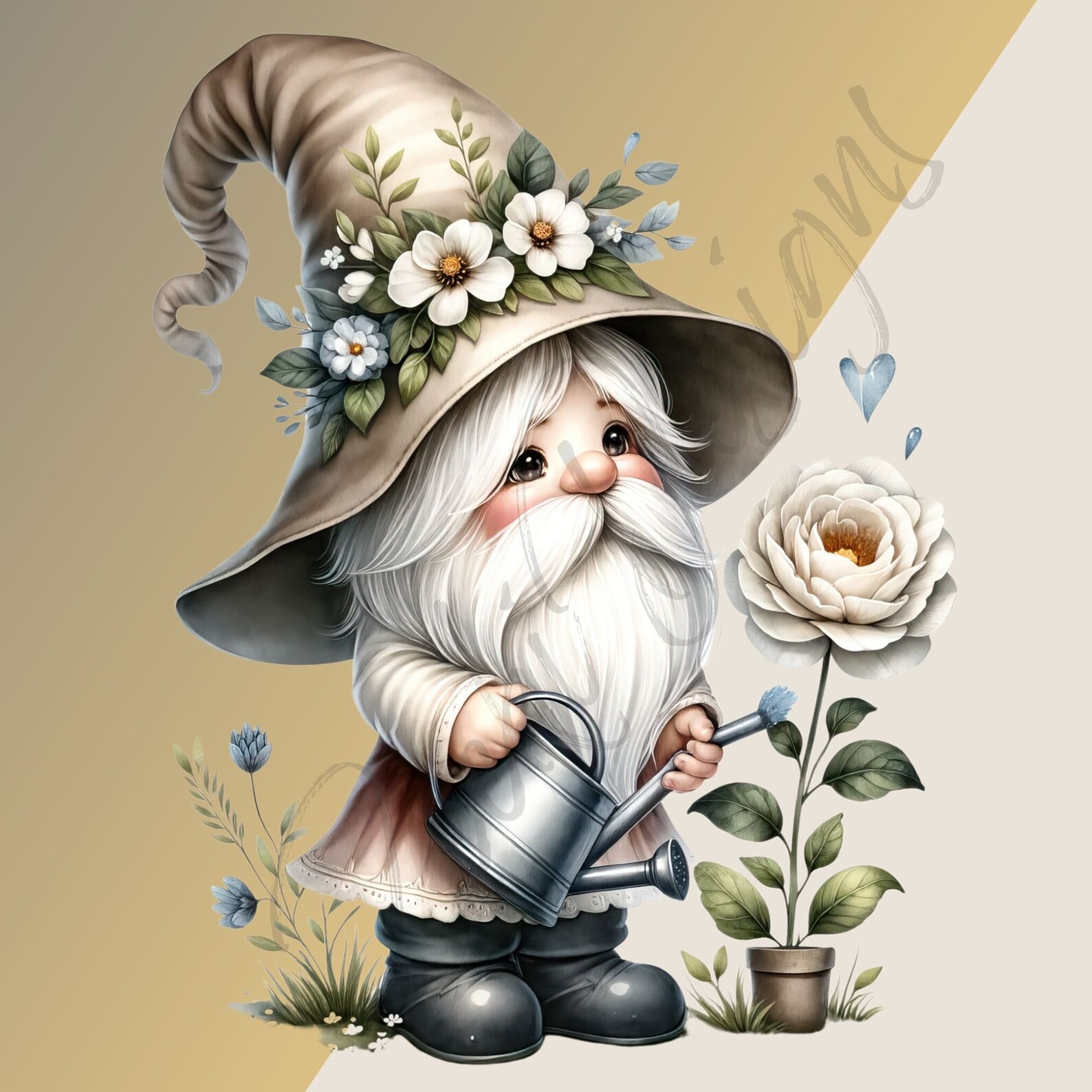 Spring Garden Gnomes Clipart Bundle - Etsy