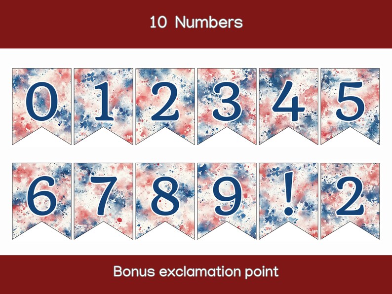 Patriotic Printable Banner Set – DIY Alphabet & Numbers - Etsy