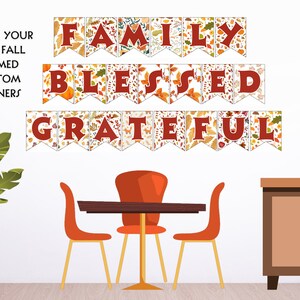 Deep Red Autumn-themed Alphabet and Number Set: Create Your Own Banners ...