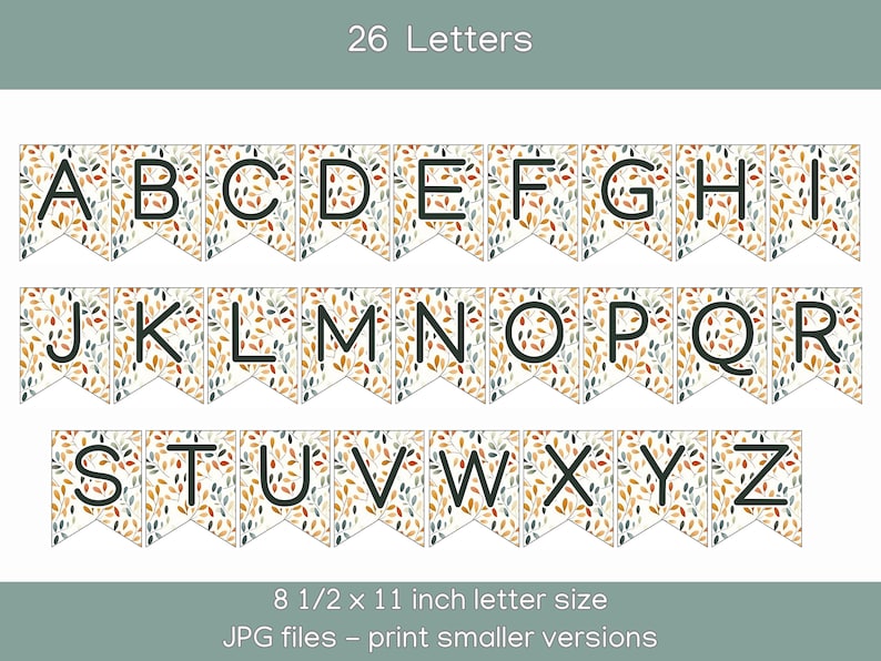 Vibrantly Colored Autumn-themed Alphabet and Number Set: Create Your ...