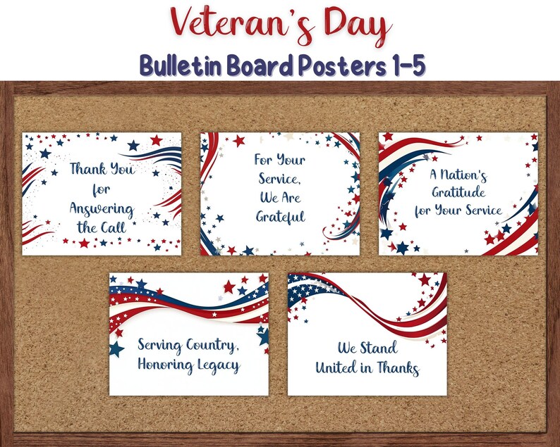 Veterans Day Bulletin Board Posters – Set of 15 - Etsy