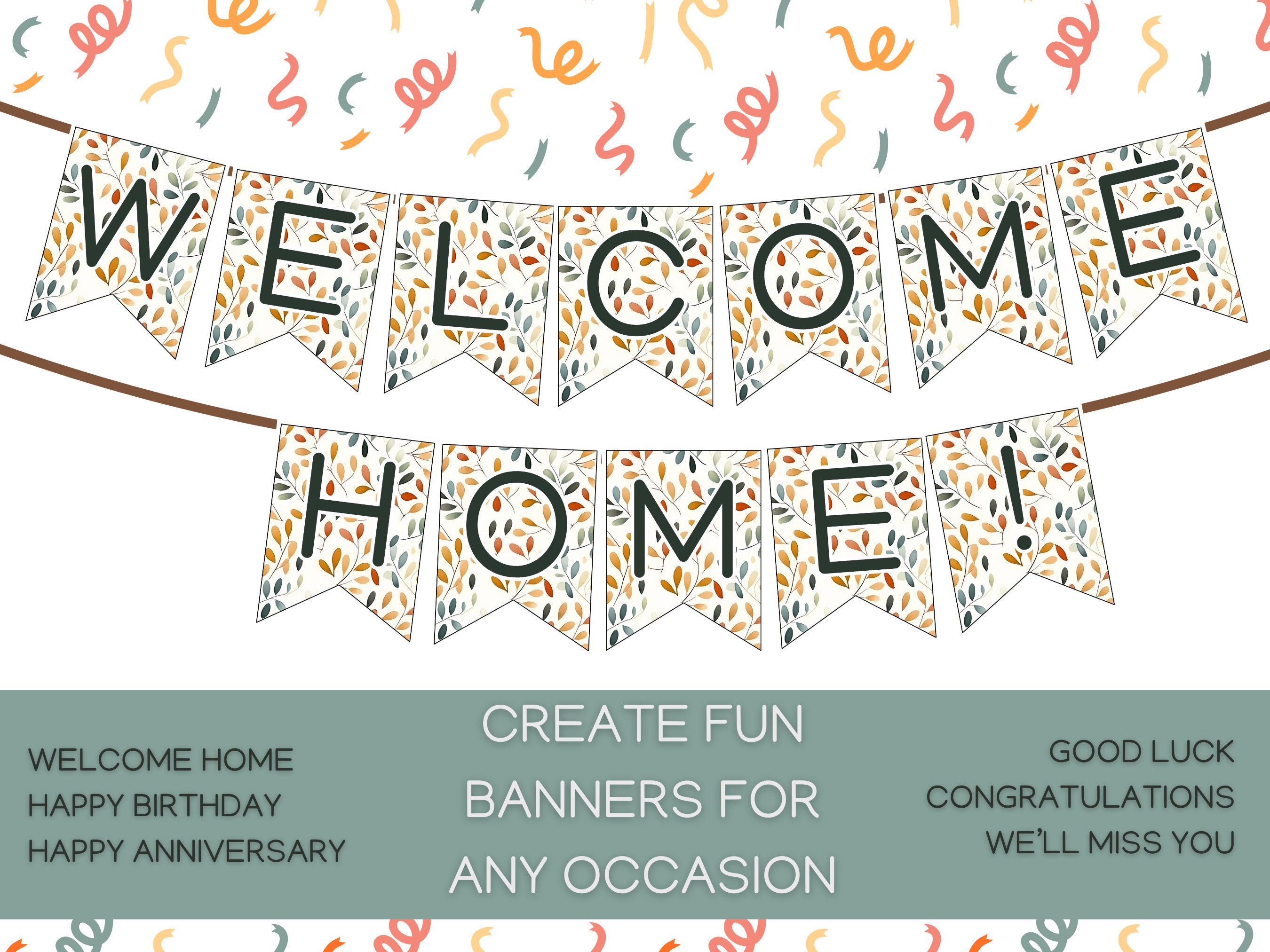 Vibrantly Colored Autumn-themed Alphabet and Number Set: Create Your ...