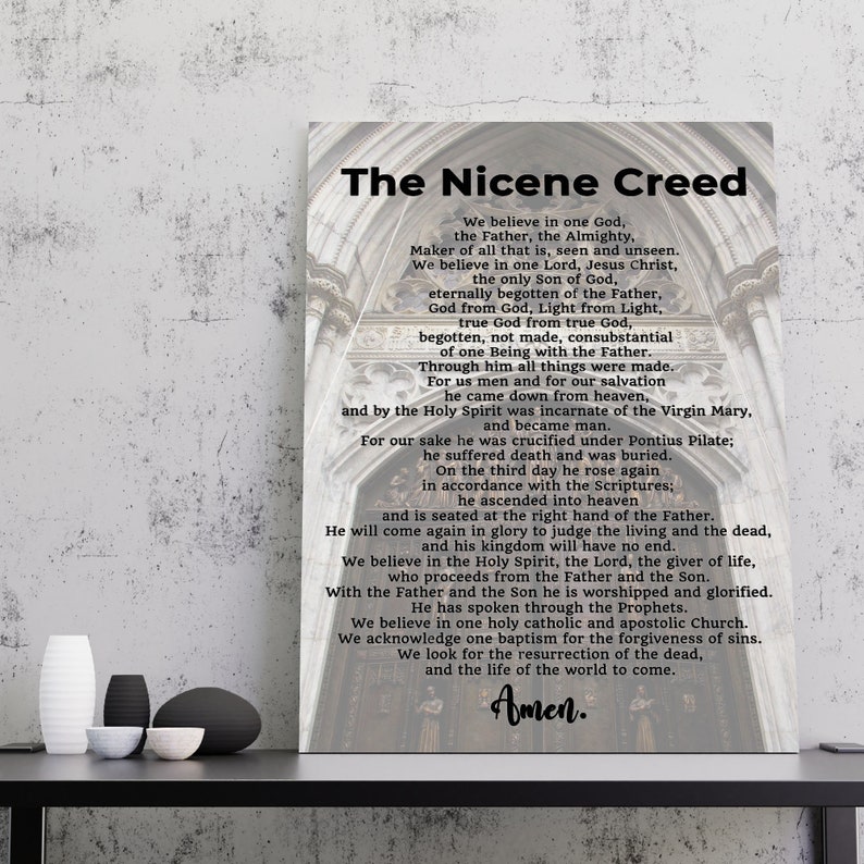 The Nicene Creed - Motivational Wall Art, Inspirational Wall Art, for ...