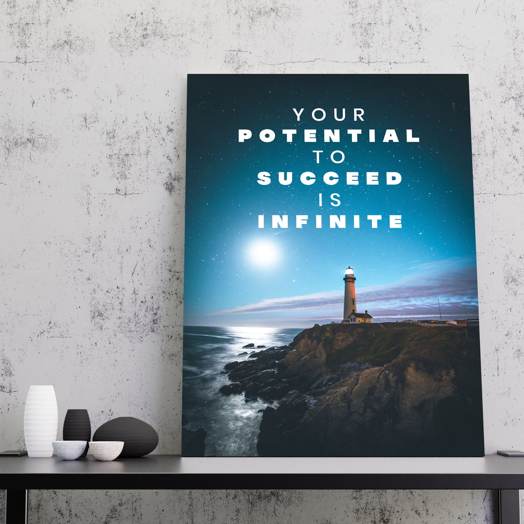 Your Potential to Succeed is Infinite Motivational Wall Art ...