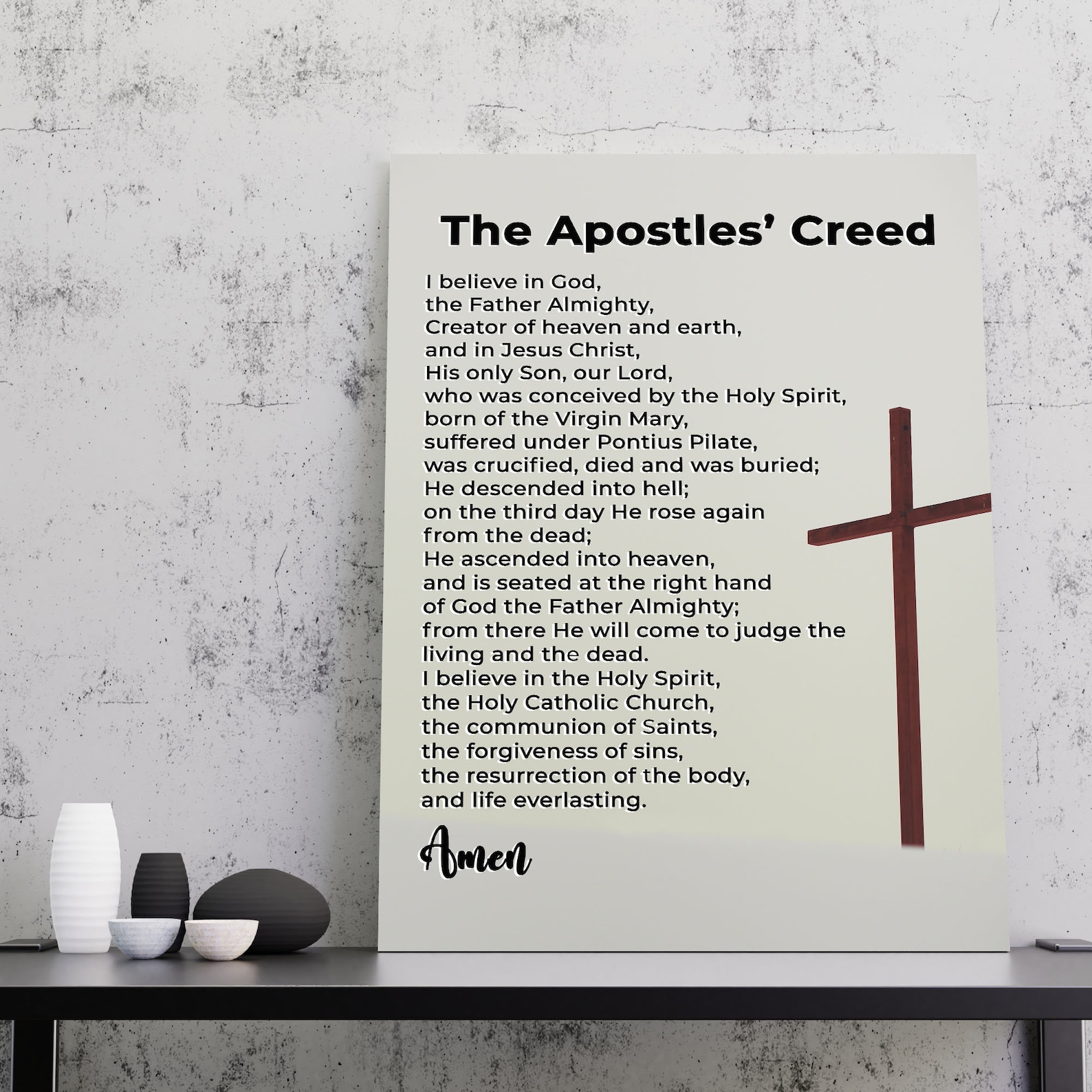 The Apostles' Creed | Motivational Wall Art, Inspirational Wall Art ...