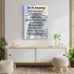 Do It Anyway - Motivational Wall Art, Inspirational Wall Art, for ...