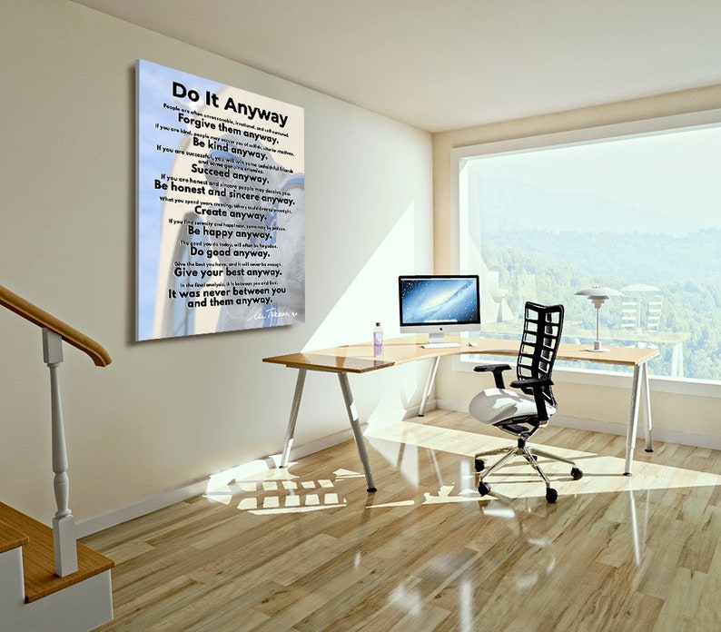 Do It Anyway - Motivational Wall Art, Inspirational Wall Art, for ...