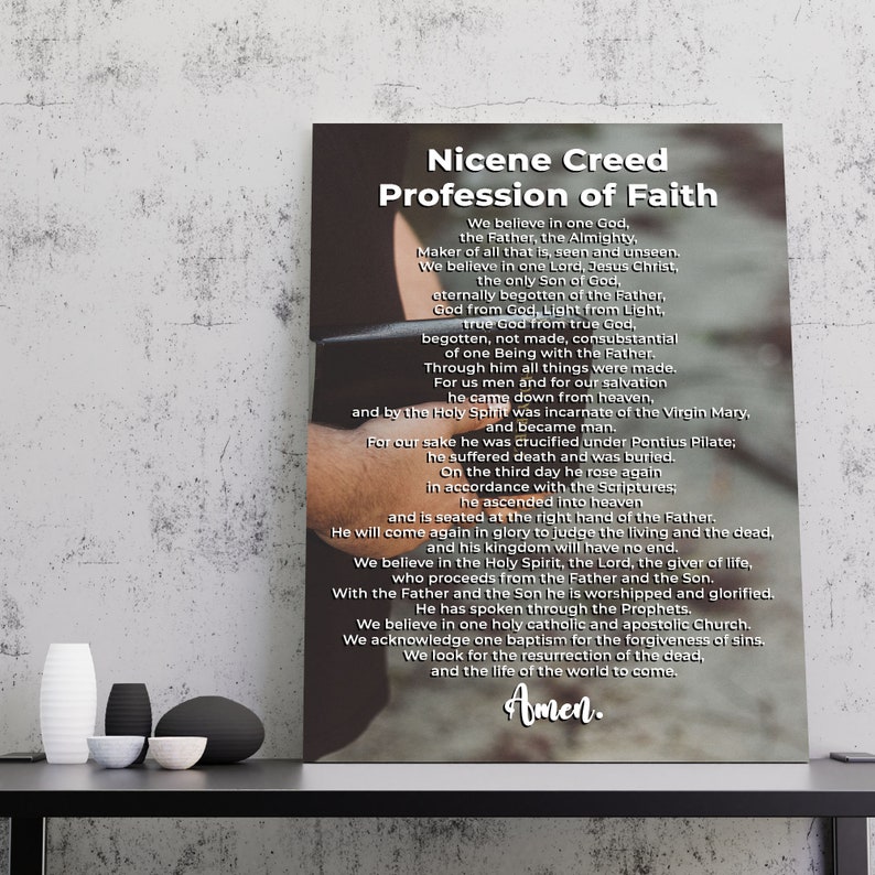 Nicene Creed Profession of Faith - Motivational Wall Art, Inspirational ...