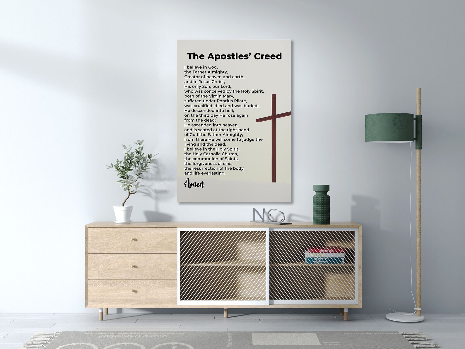 The Apostles' Creed Motivational Wall Art, Inspirational Wall Art, for ...