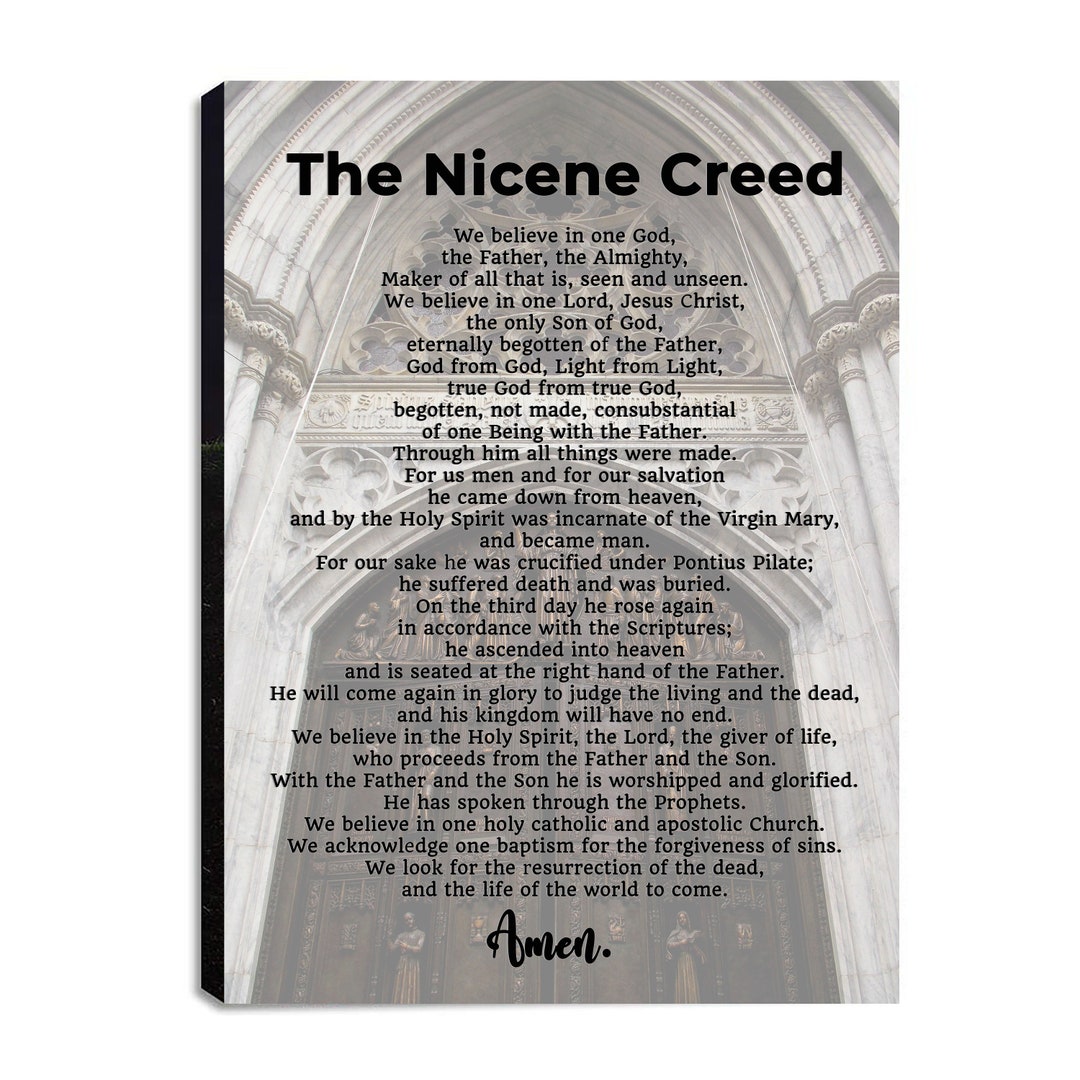 The Nicene Creed - Motivational Wall Art, Inspirational Wall Art, for ...